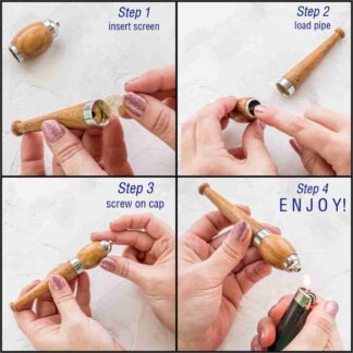 Zeppelin Wood Smoking Pipe for Dry Herbs | Take A Smoke